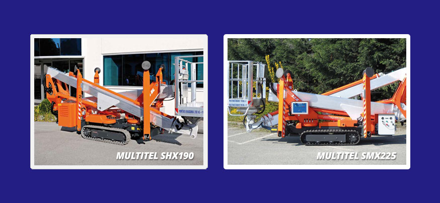 Hire tracked aerial platforms, spider aerial platforms from Multitel ...